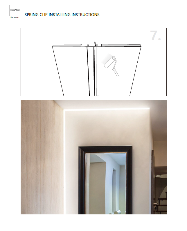 Supply CTW1 Indirect LED Linear recessed trimless ceiling light strip ...