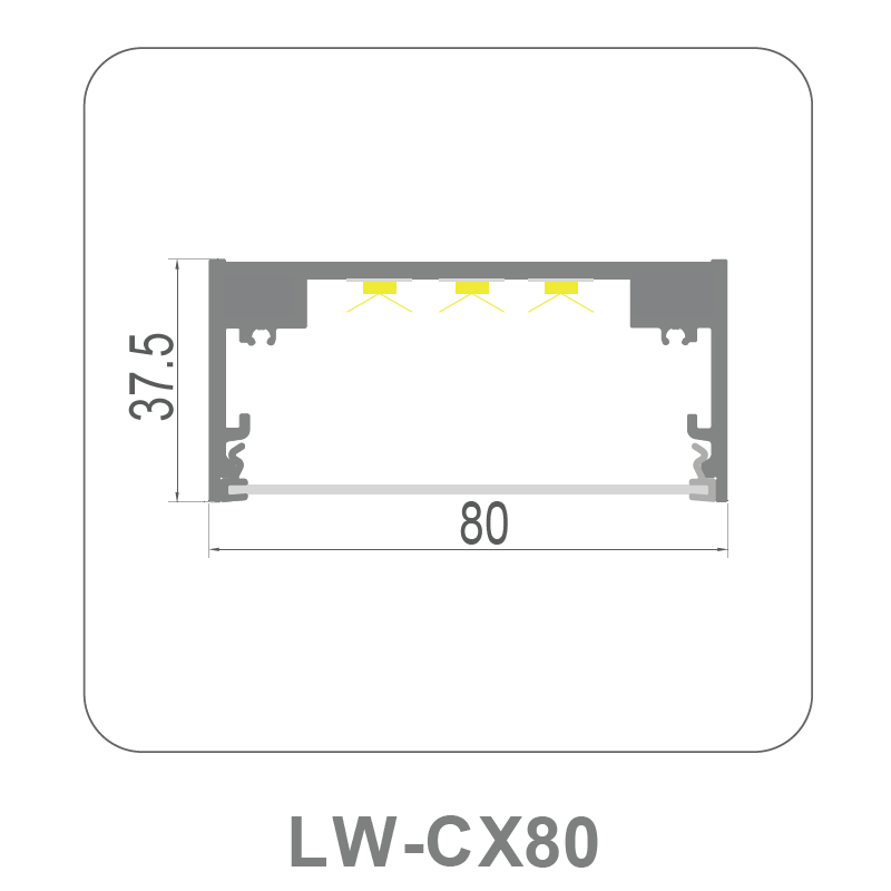 Supply CX80 80mm wide Curved pendant profile 80x75mm Wholesale Factory ...