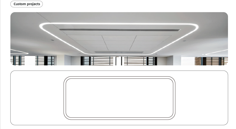 Supply CRX80 80mm bendable curved recessed profile 98x37.5mm Factory ...